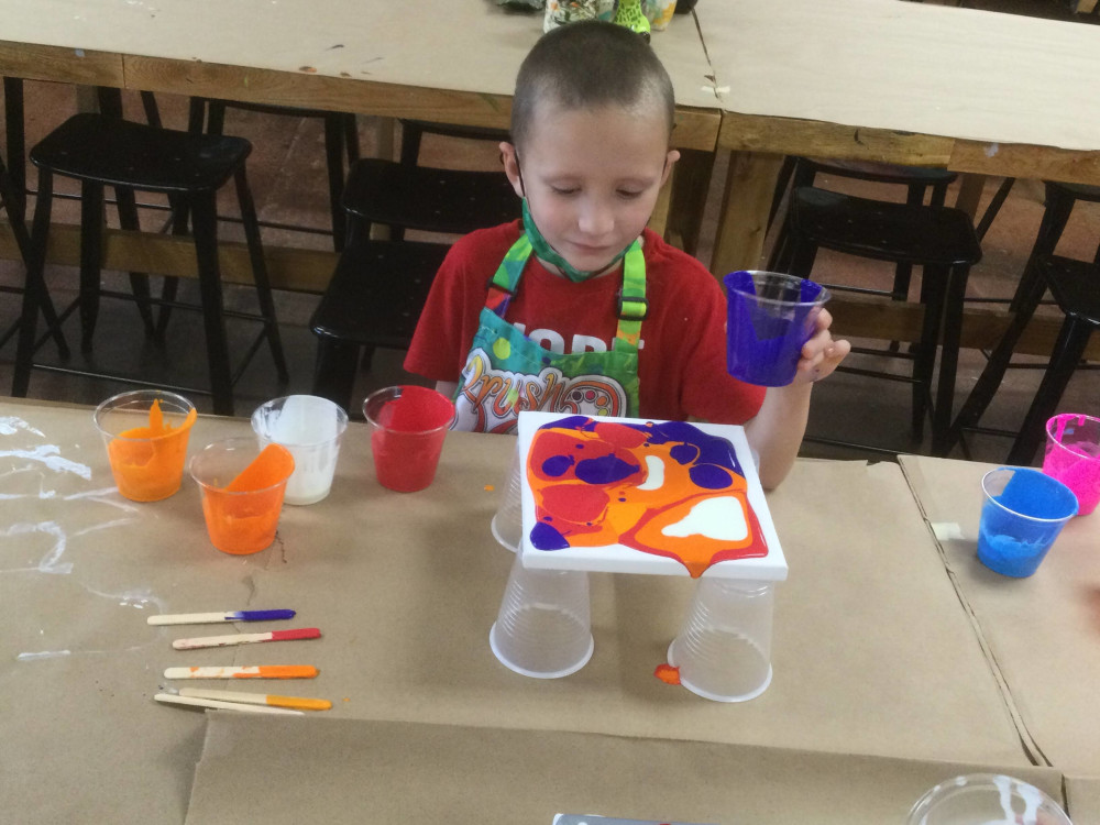 Preschool Paint Pouring Class Workshop 4-6 yr olds | Art workshops ...